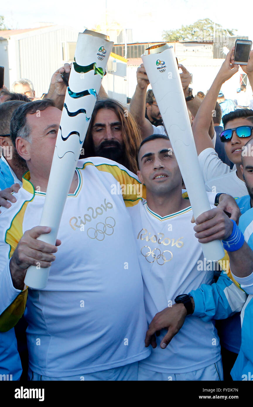 Athens, Greece. 26th Apr, 2016. Syrian refugee Ibrahim Al-Hussein, 27 ...