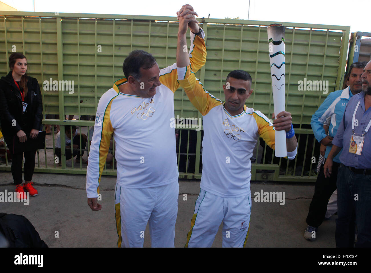 Athens, Greece. 26th Apr, 2016. Syrian refugee Ibrahim Al-Hussein, 27 ...