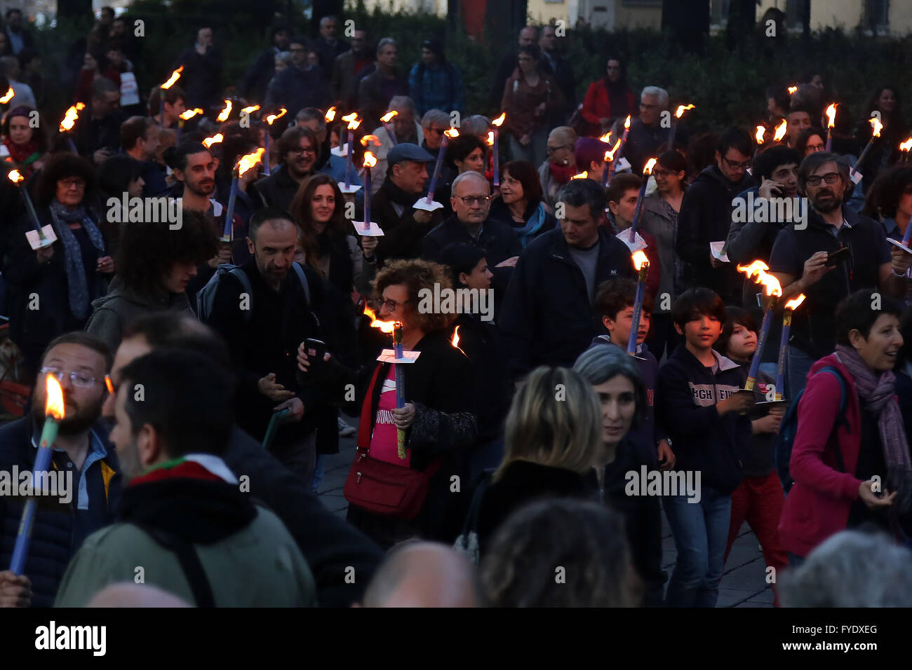 At the end of the traditional torchlight procession to the ...