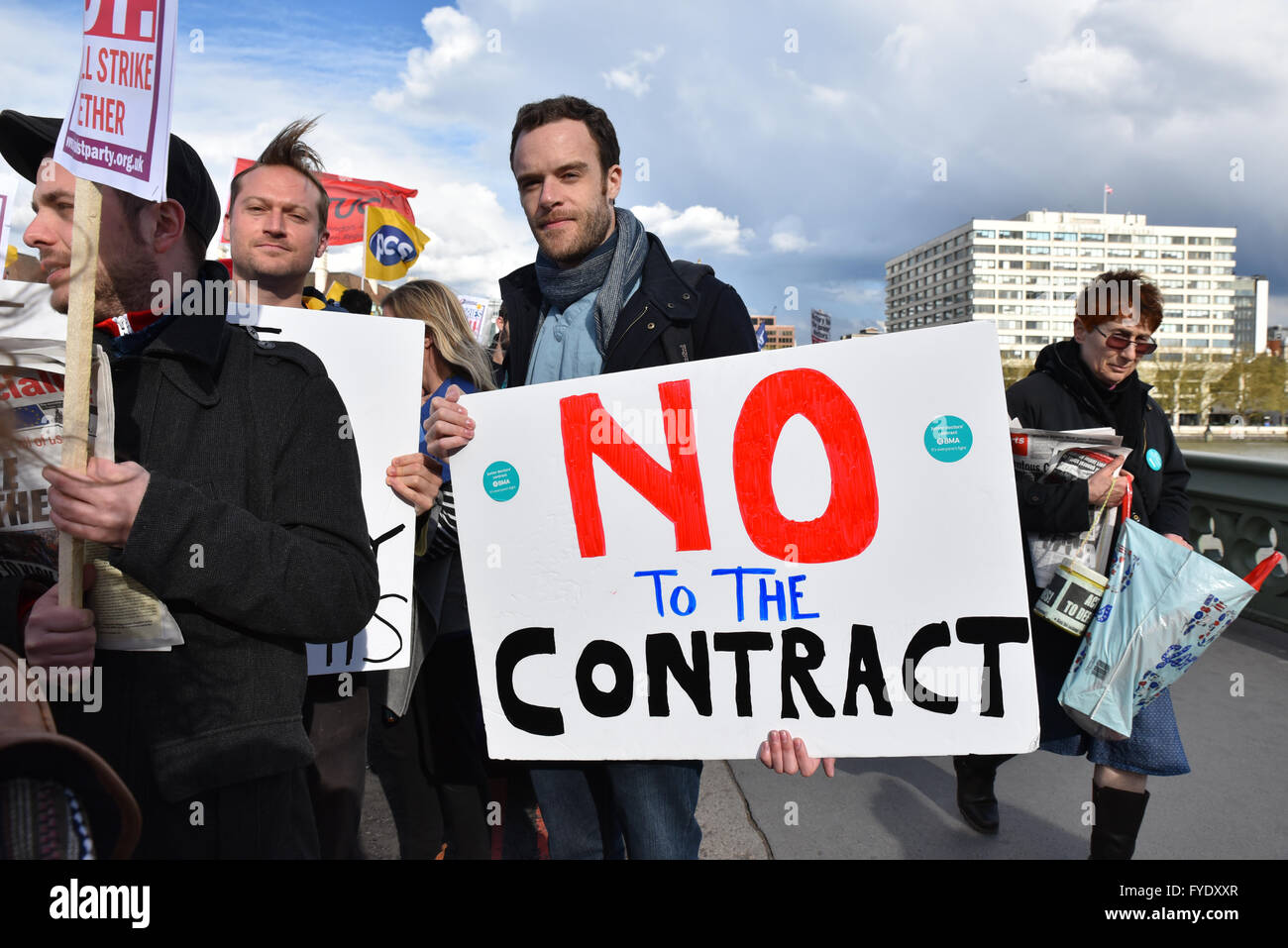 Westminster, London, UK. 26th April 2016. Junior Doctors All Out Strike ...
