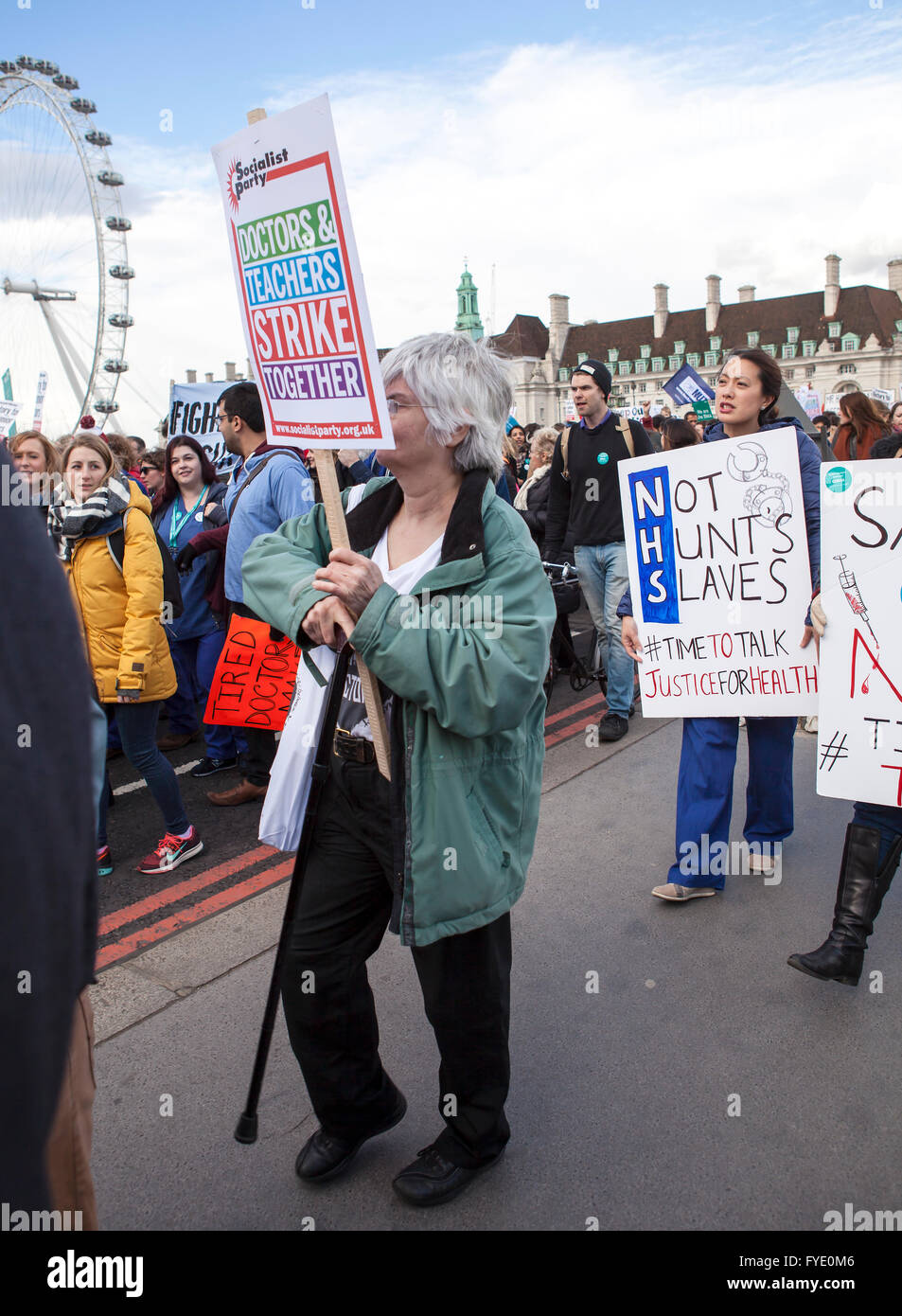 London, UK. 26th April, 2016. March and Rally by the Junior Doctors.The ...