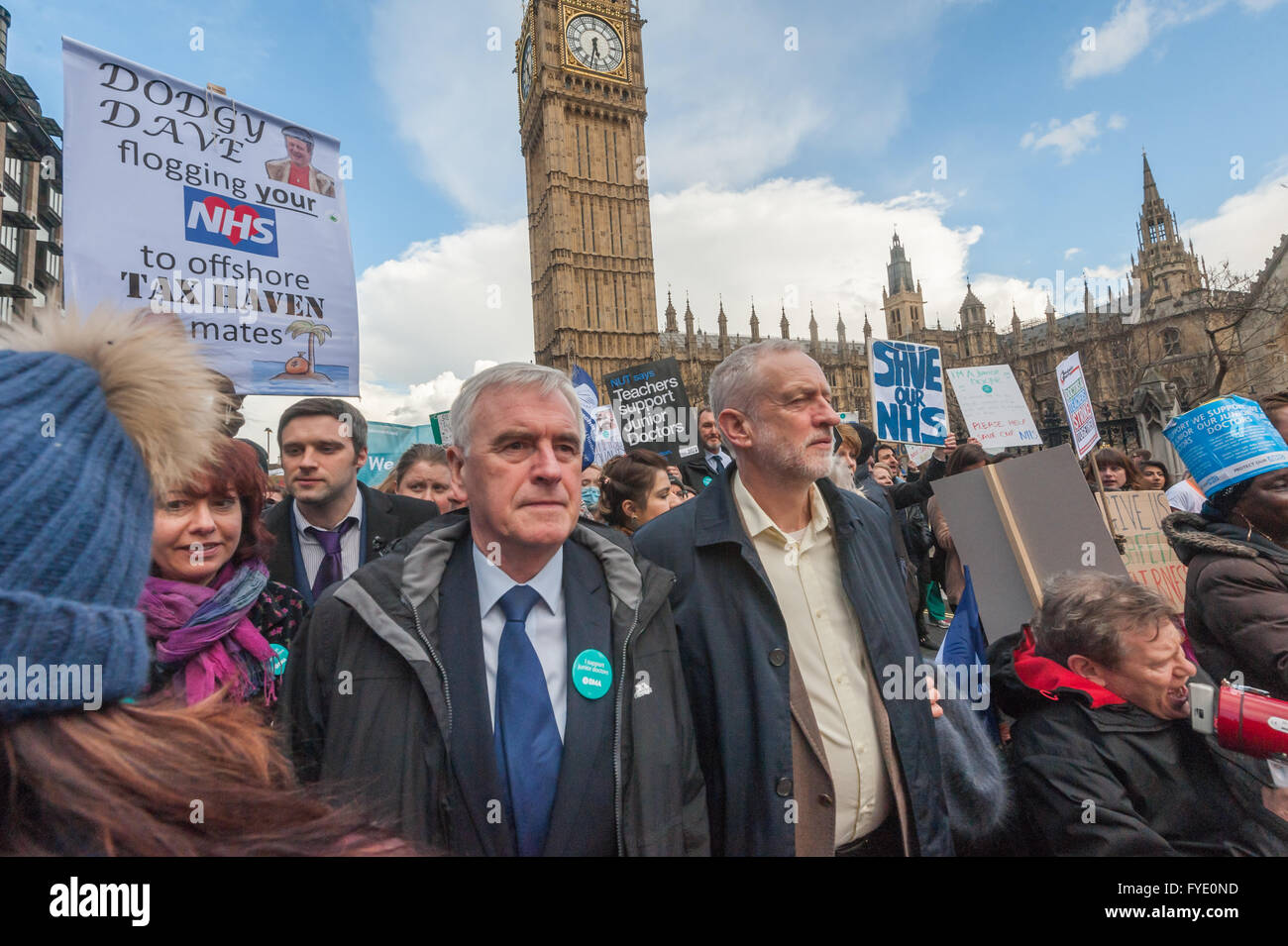 London, UK. 26th April, 2016. Labour leader Jeremy Corbyn and Shadow ...