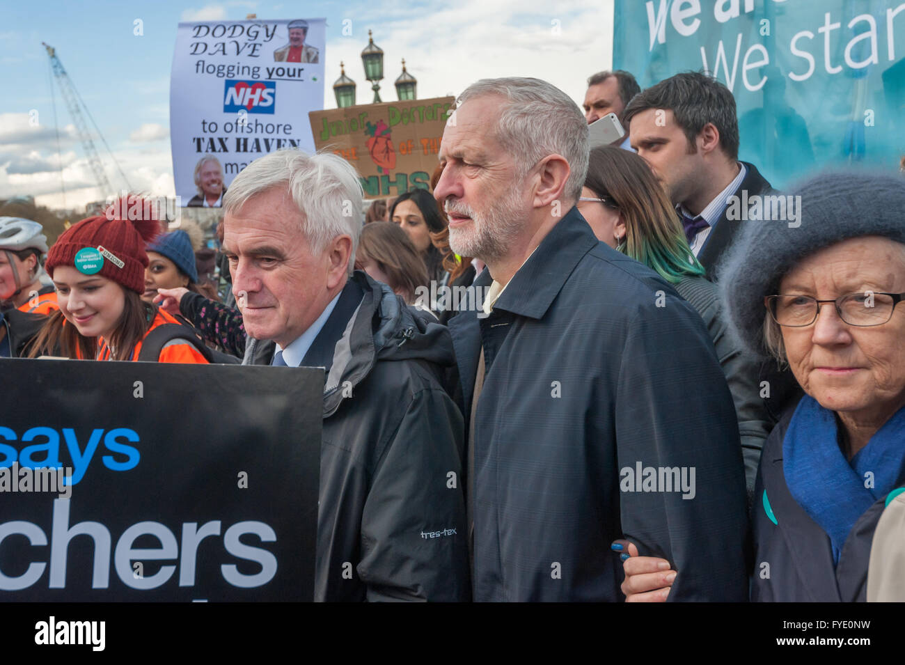 London, UK. 26th April, 2016. Labour leader Jeremy Corbyn and Shadow ...
