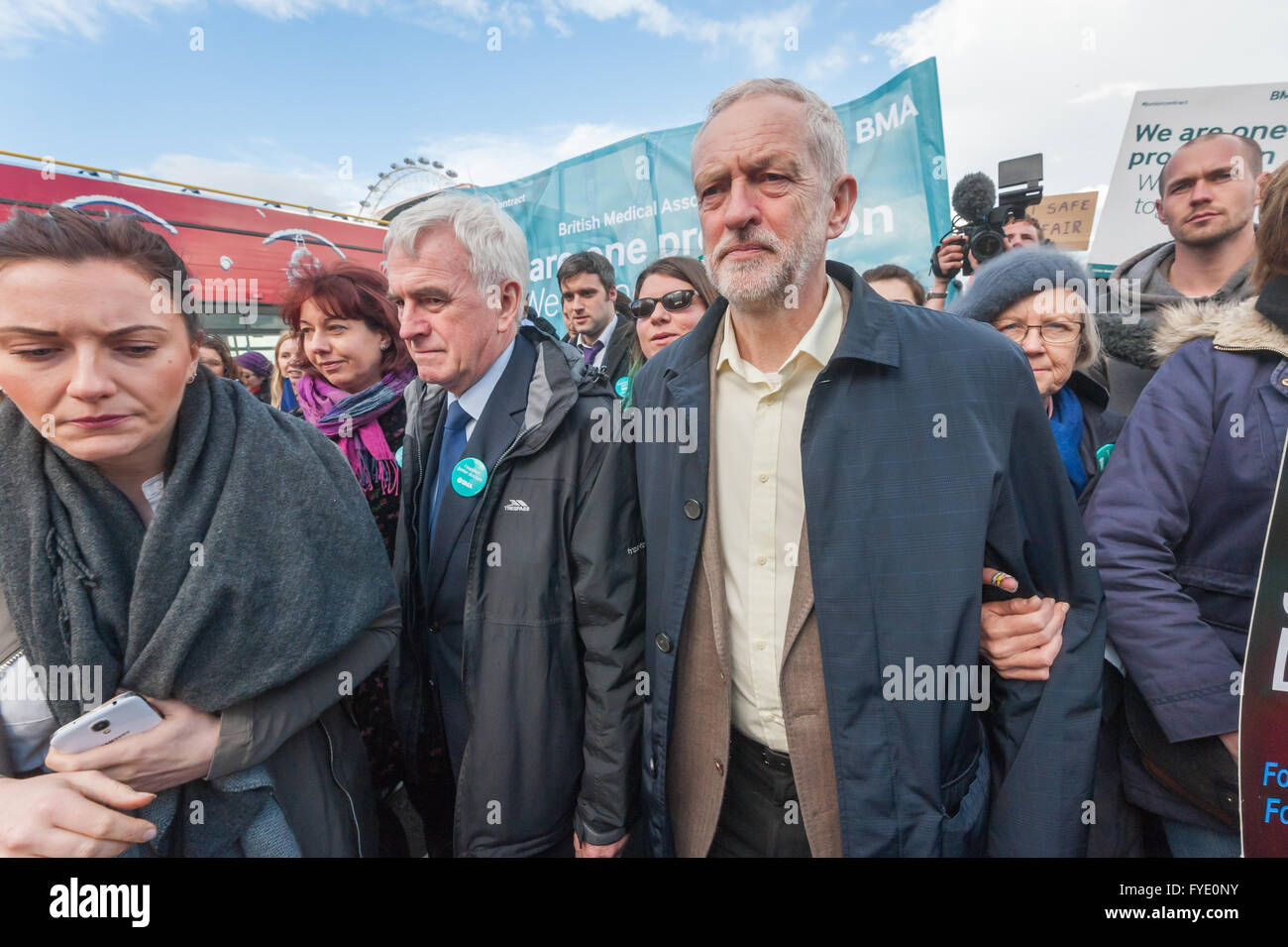 London, UK. 26th April, 2016. Labour leader Jeremy Corbyn and Shadow ...