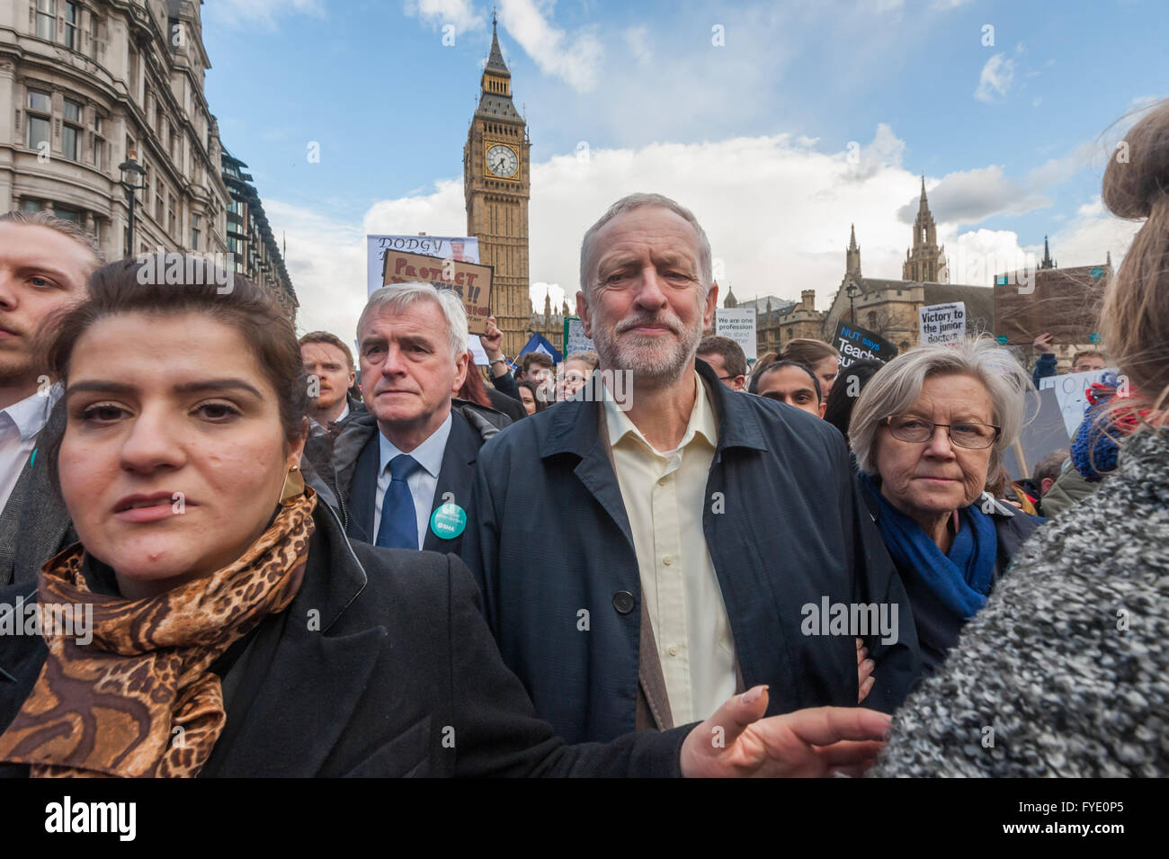 London, UK. 26th April, 2016. Labour leader Jeremy Corbyn and Shadow ...