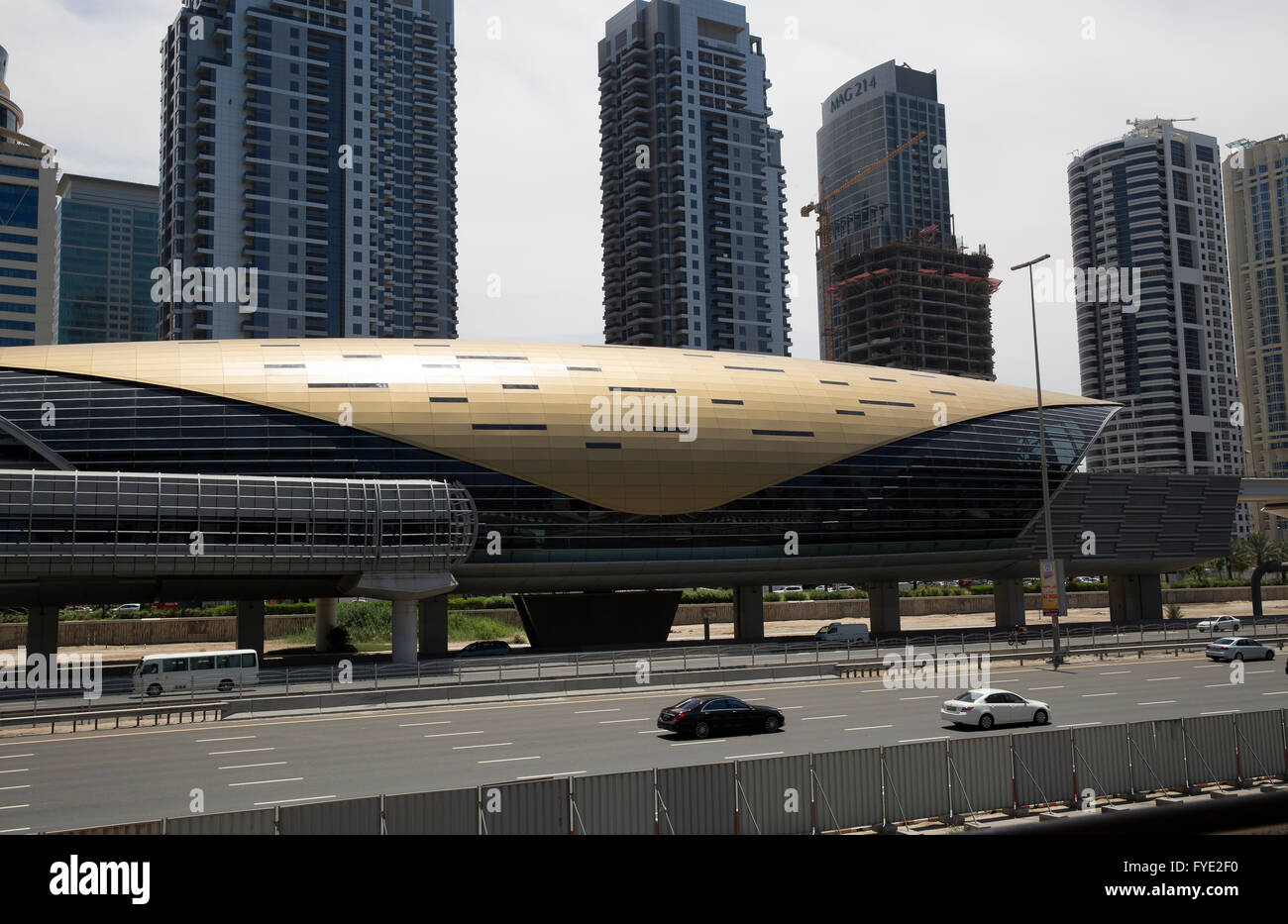Red Line Metro Station in Dubai UAE Stock Photo - Alamy