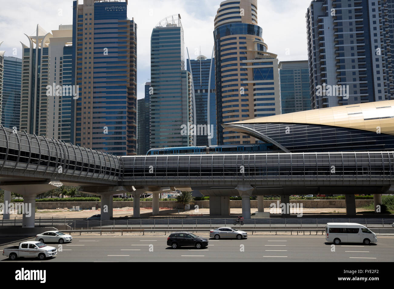 Red Line Metro Station in Dubai UAE Stock Photo - Alamy