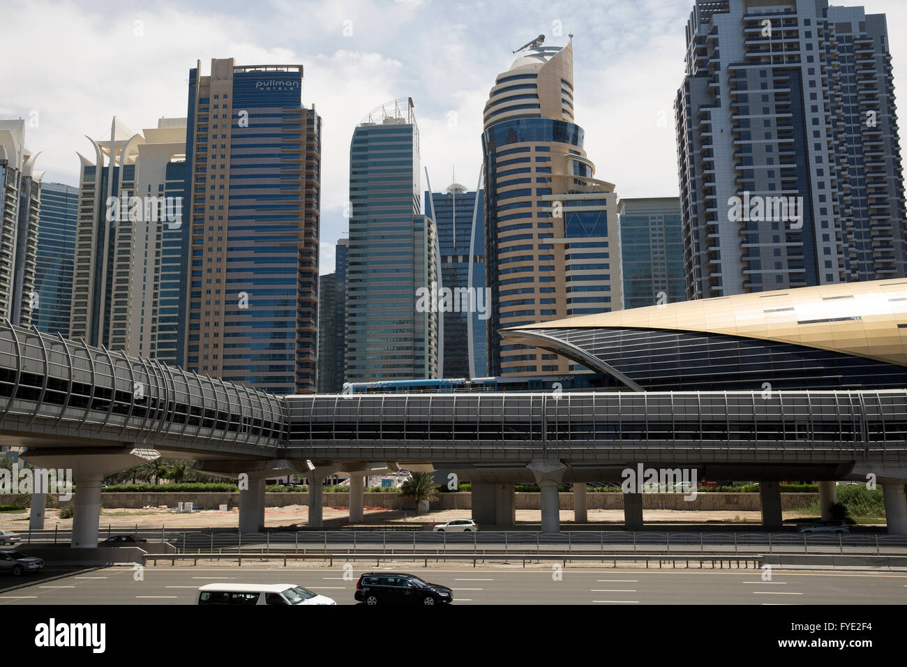 Red Line Metro Station in Dubai UAE Stock Photo - Alamy