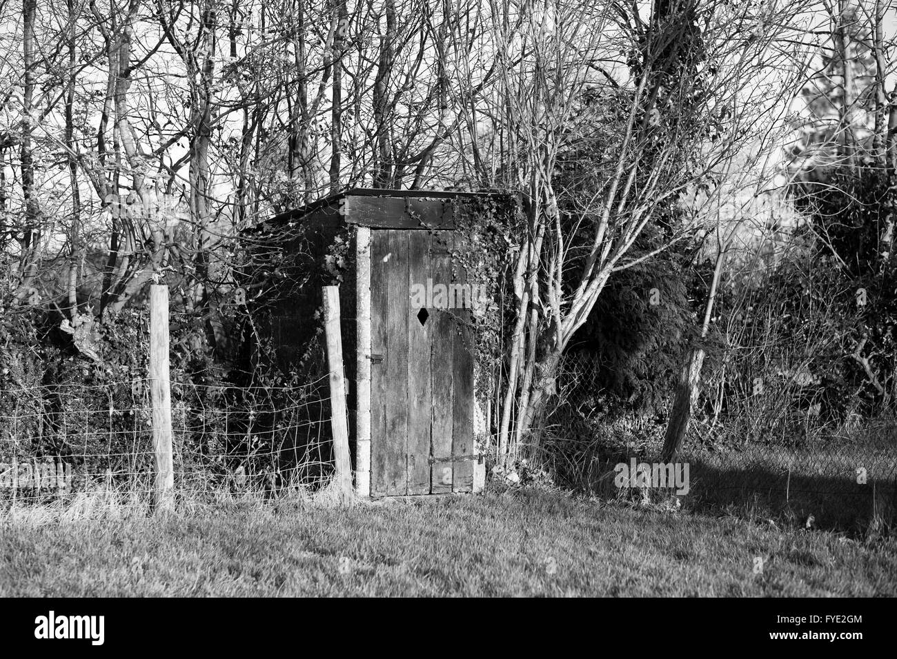 Basic outhouse Black and White Stock Photos & Images - Alamy