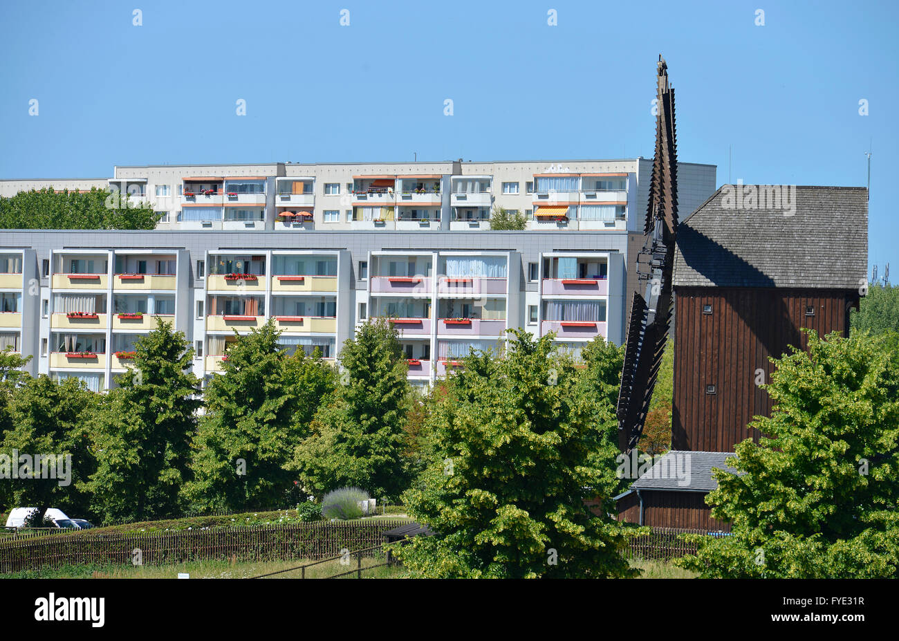 Windmuehle, Alt-Marzhan, Marzahn, Berlin, Deutschland Stock Photo - Alamy