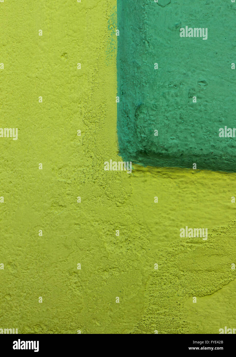 Colorful composition with wall elements in green Stock Photo - Alamy