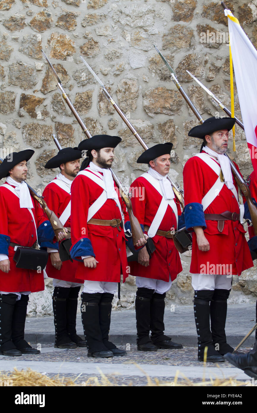 Defence and attack the castle during the re-enactment of the War of ...