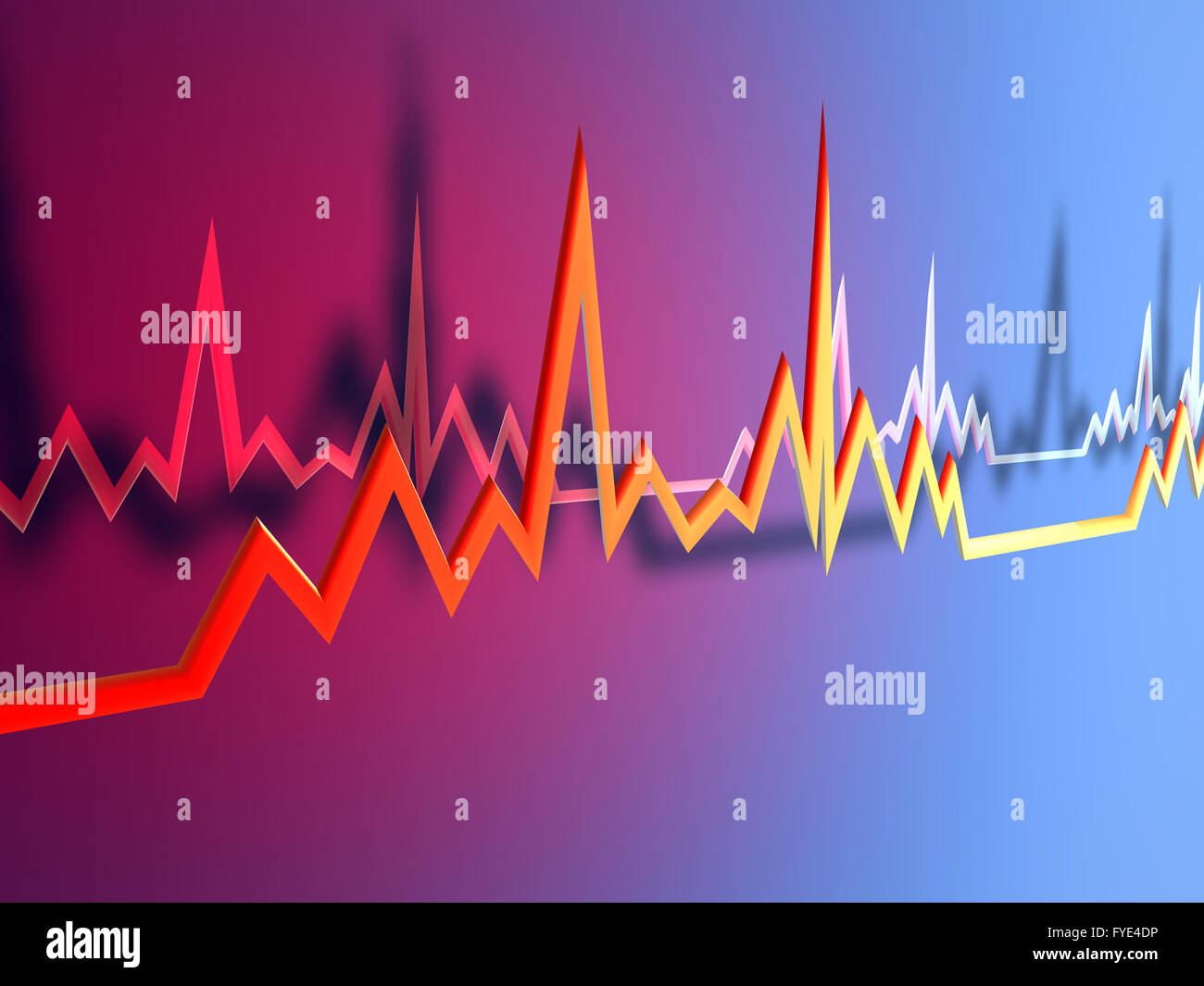 3d graphic ekg monitor medical hi-res stock photography and images - Alamy
