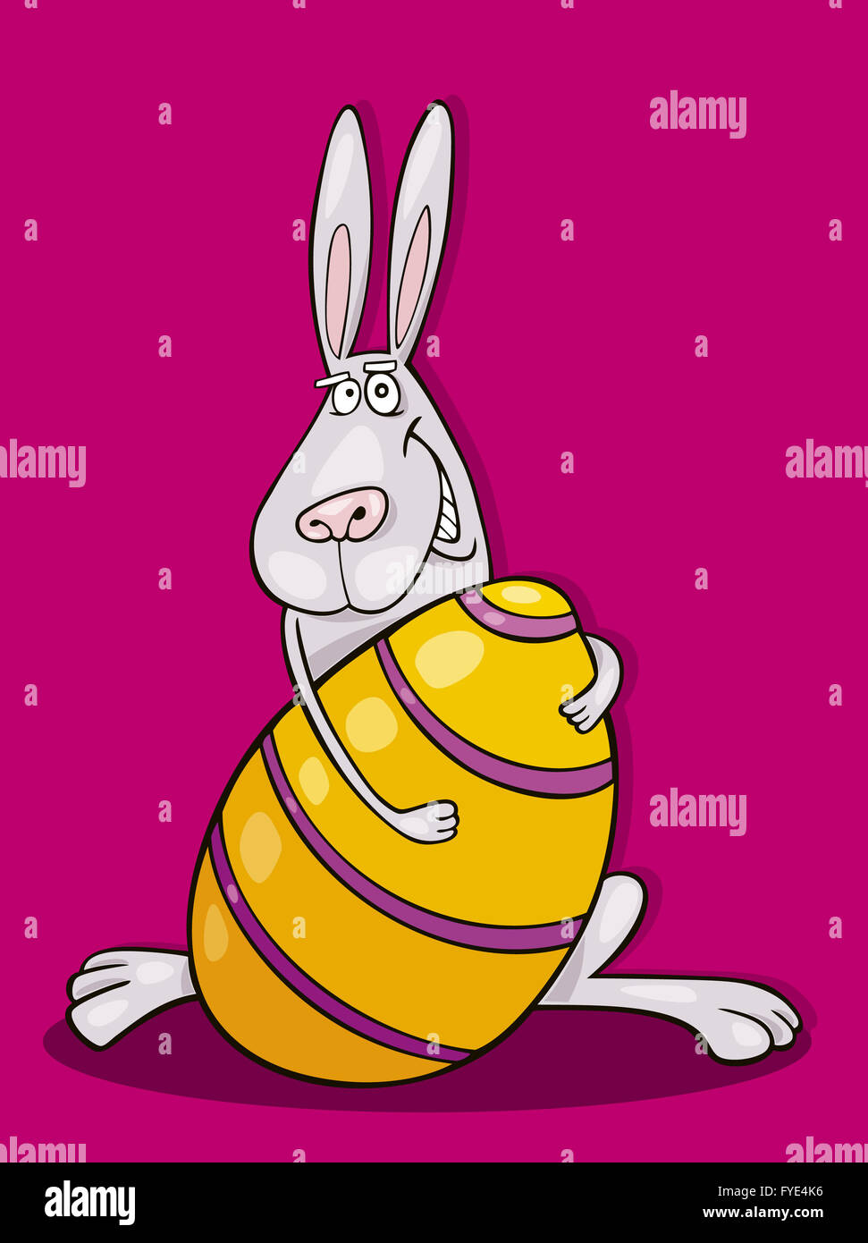 Easter Bunny with Huge Egg Stock Photo - Alamy