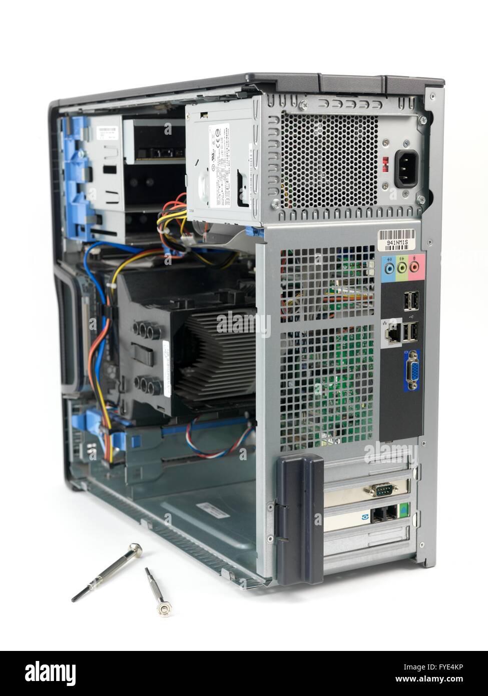 The inner hardware system of a desktop computer Stock Photo - Alamy