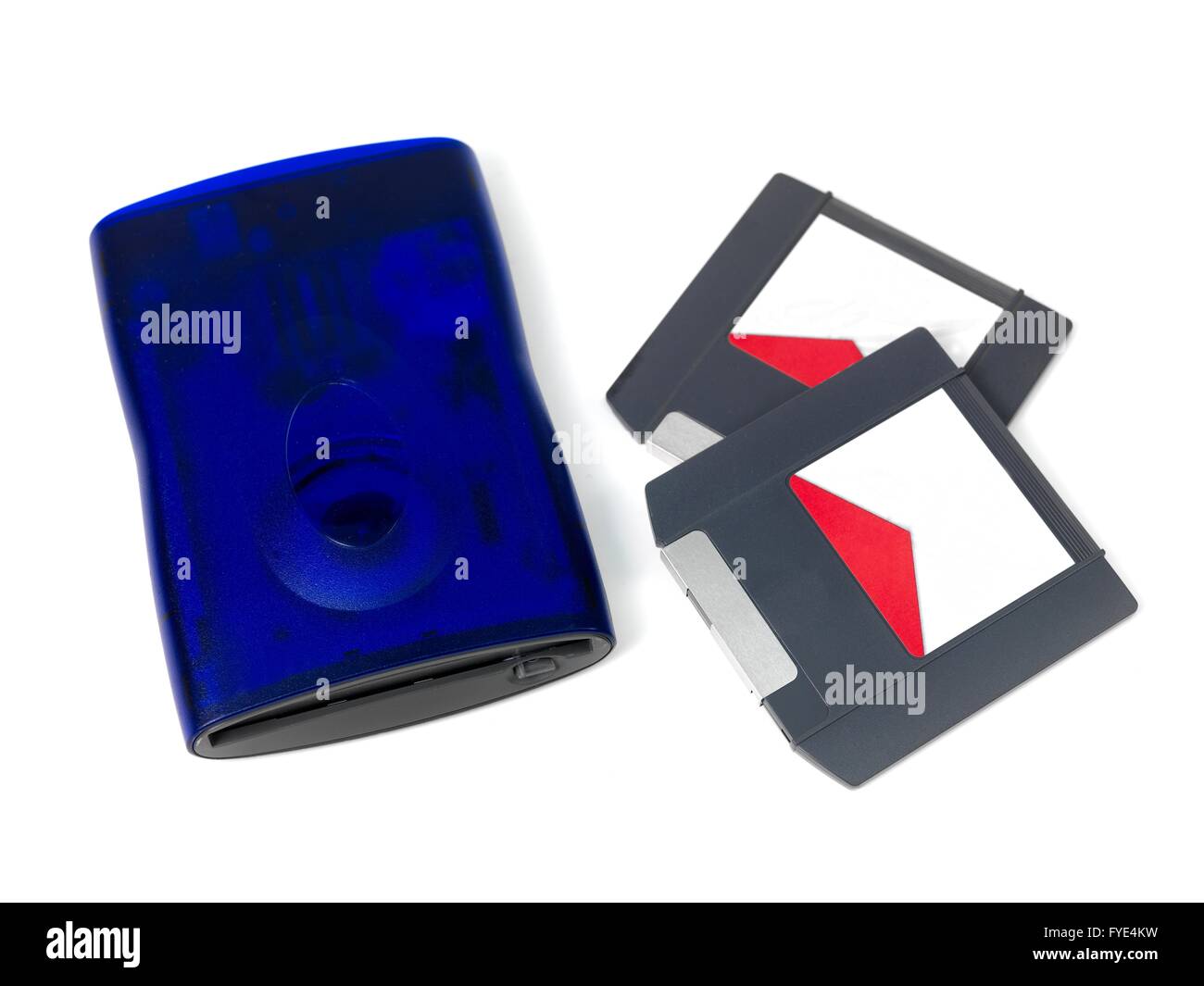 A backup zip drive isolated against a white background Stock Photo - Alamy