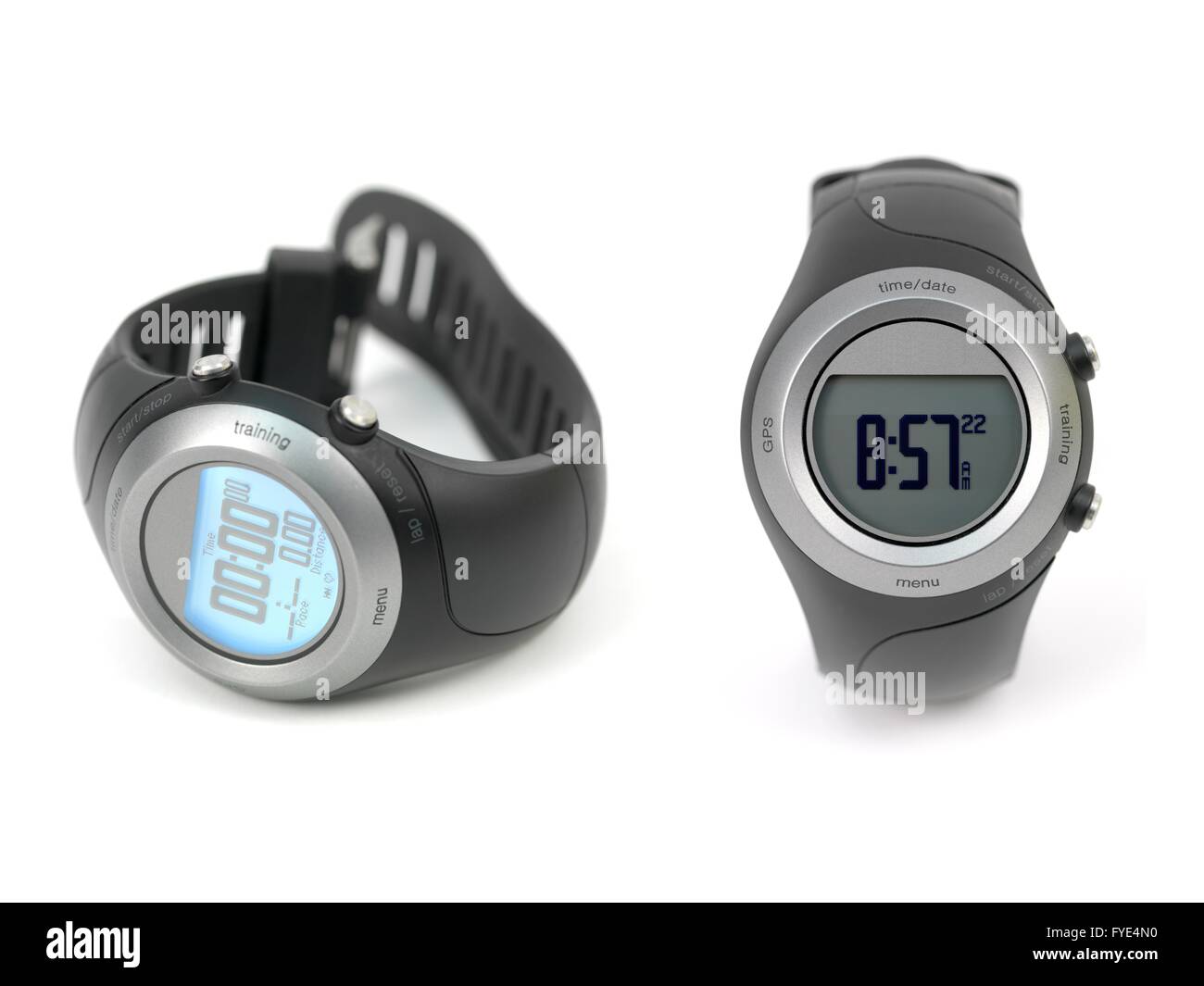 A sports watch isolated against a white background Stock Photo - Alamy