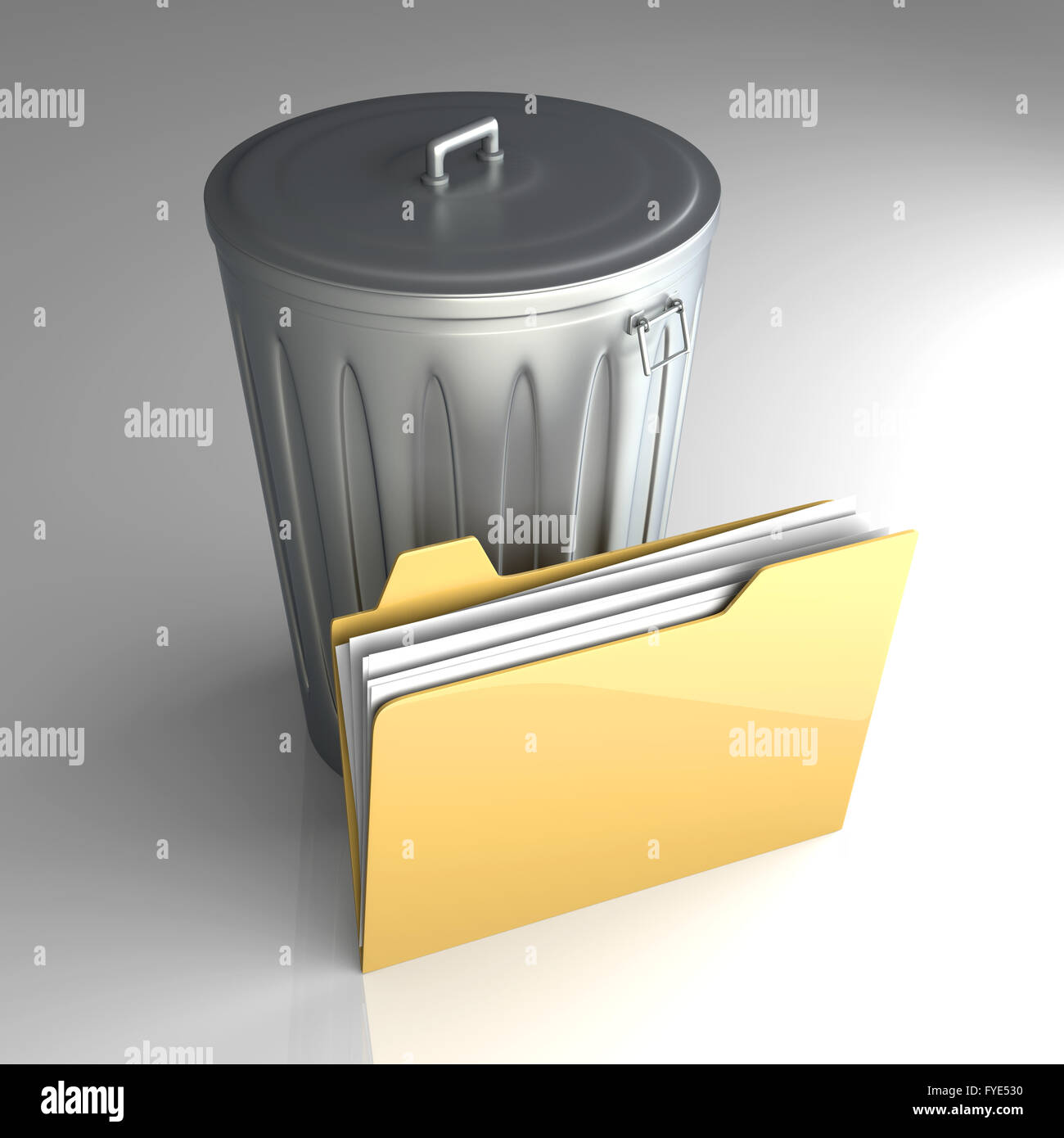 Folder trash bin 3d illustration hi-res stock photography and images ...