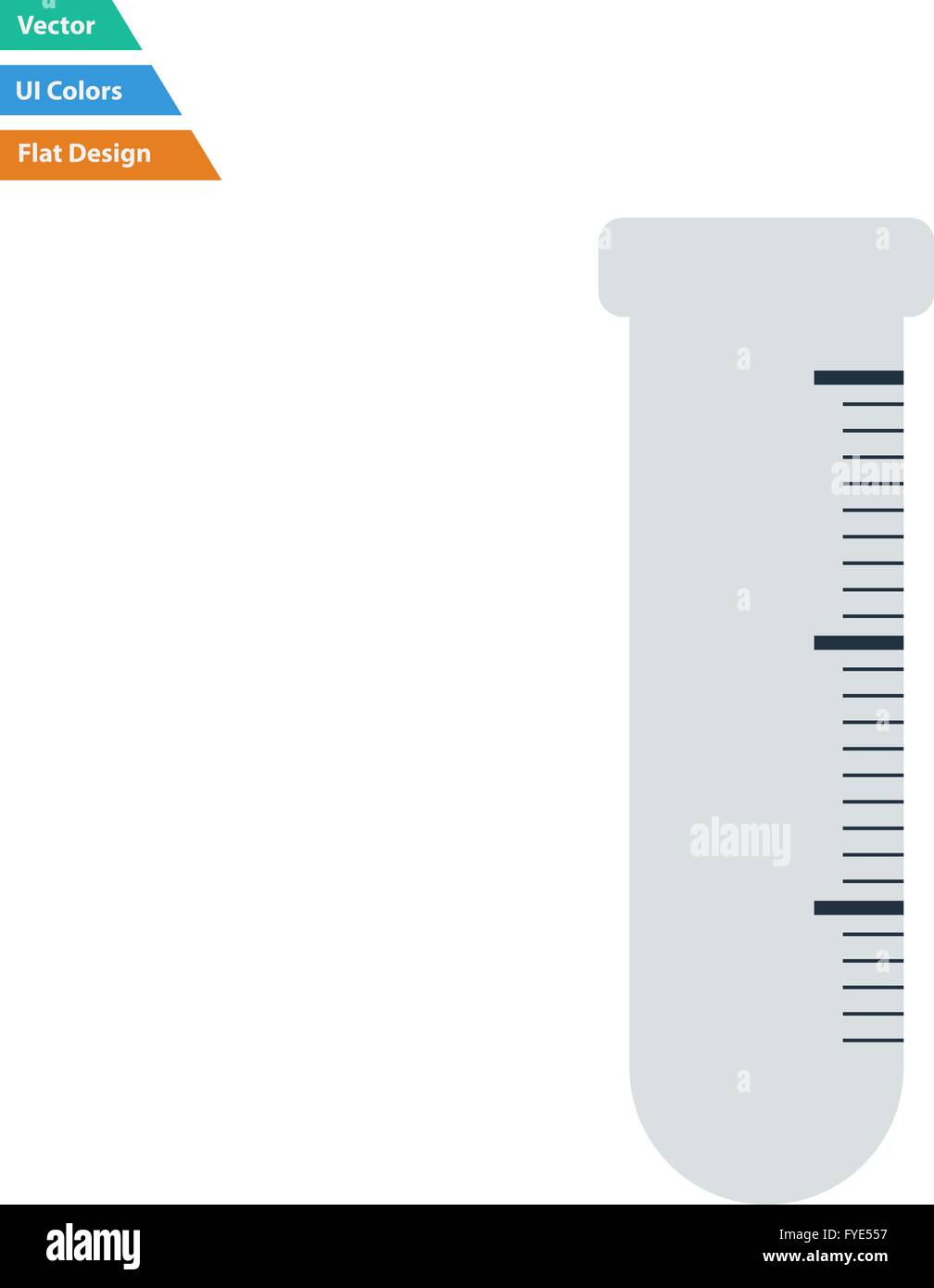 Flat design icon of chemistry beaker in ui colors. Vector illustration ...