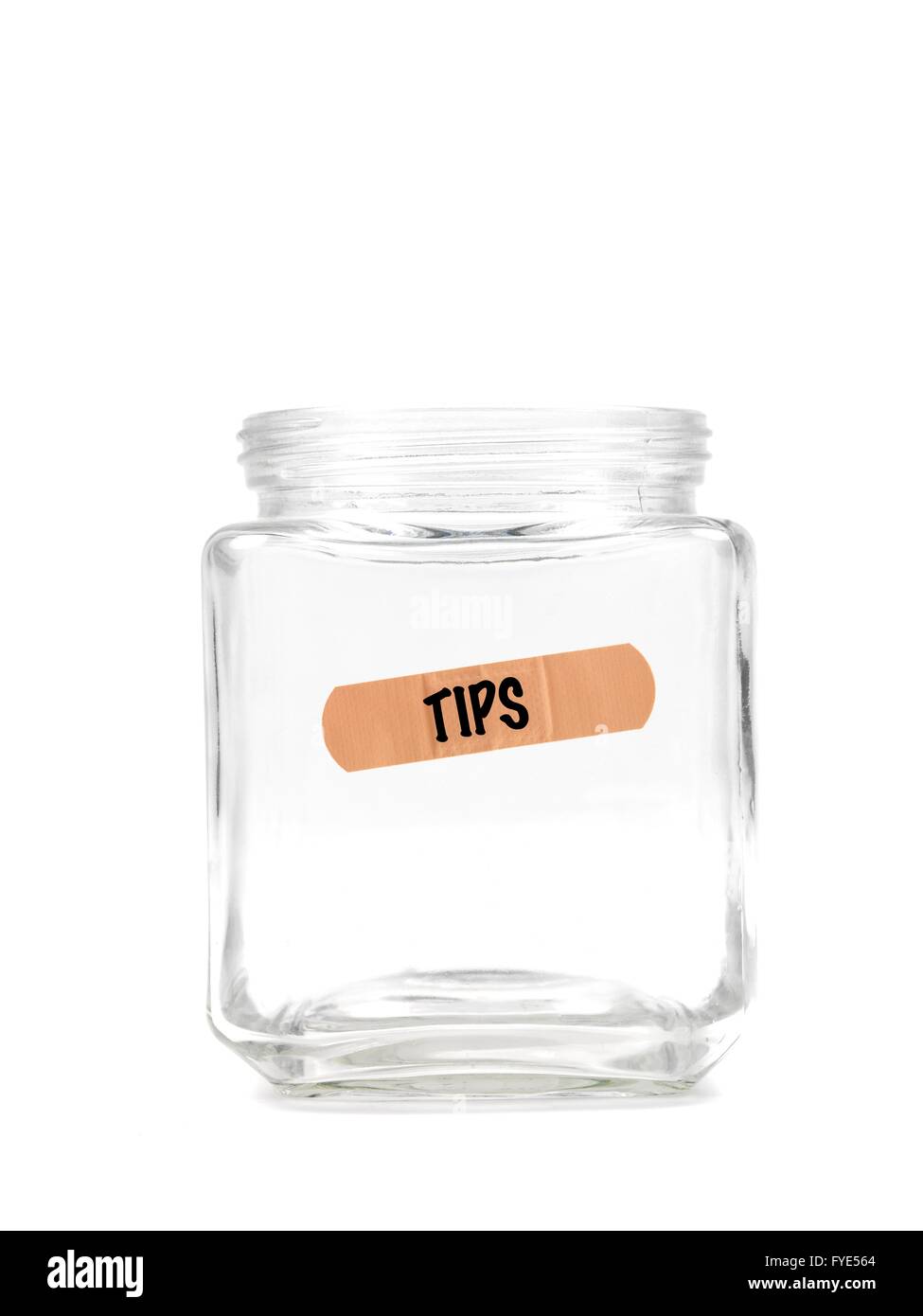 An empty money jar isolated against a white background Stock Photo - Alamy