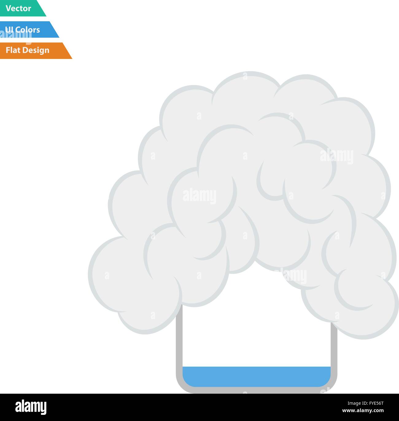 Flat design icon of chemistry reaction in glass in ui colors. Vector ...
