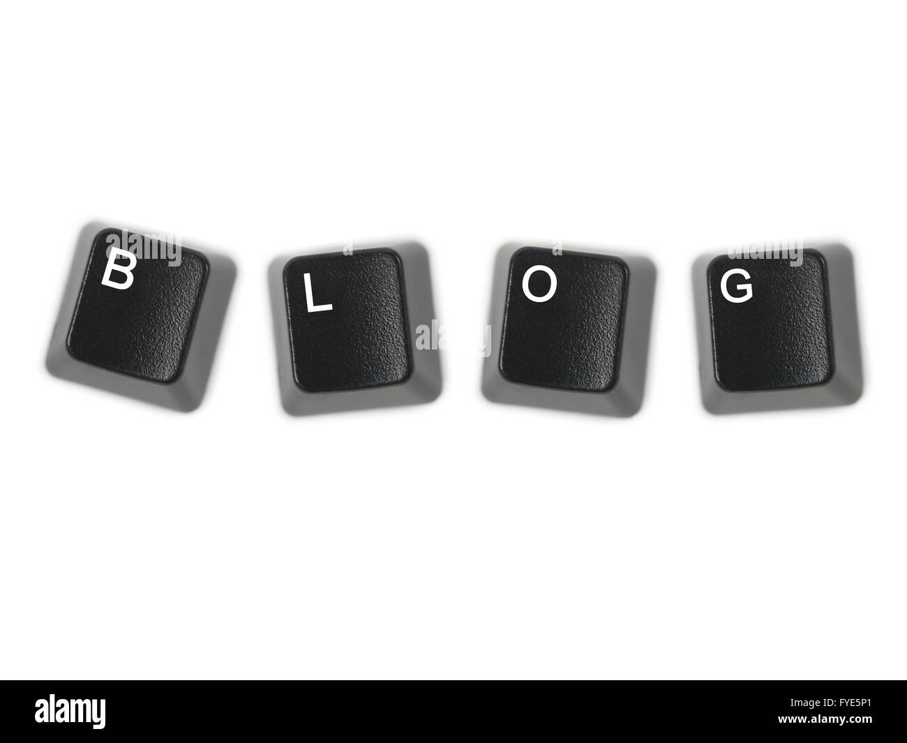 Keyboard keys spelling blog isolated against a white background Stock ...