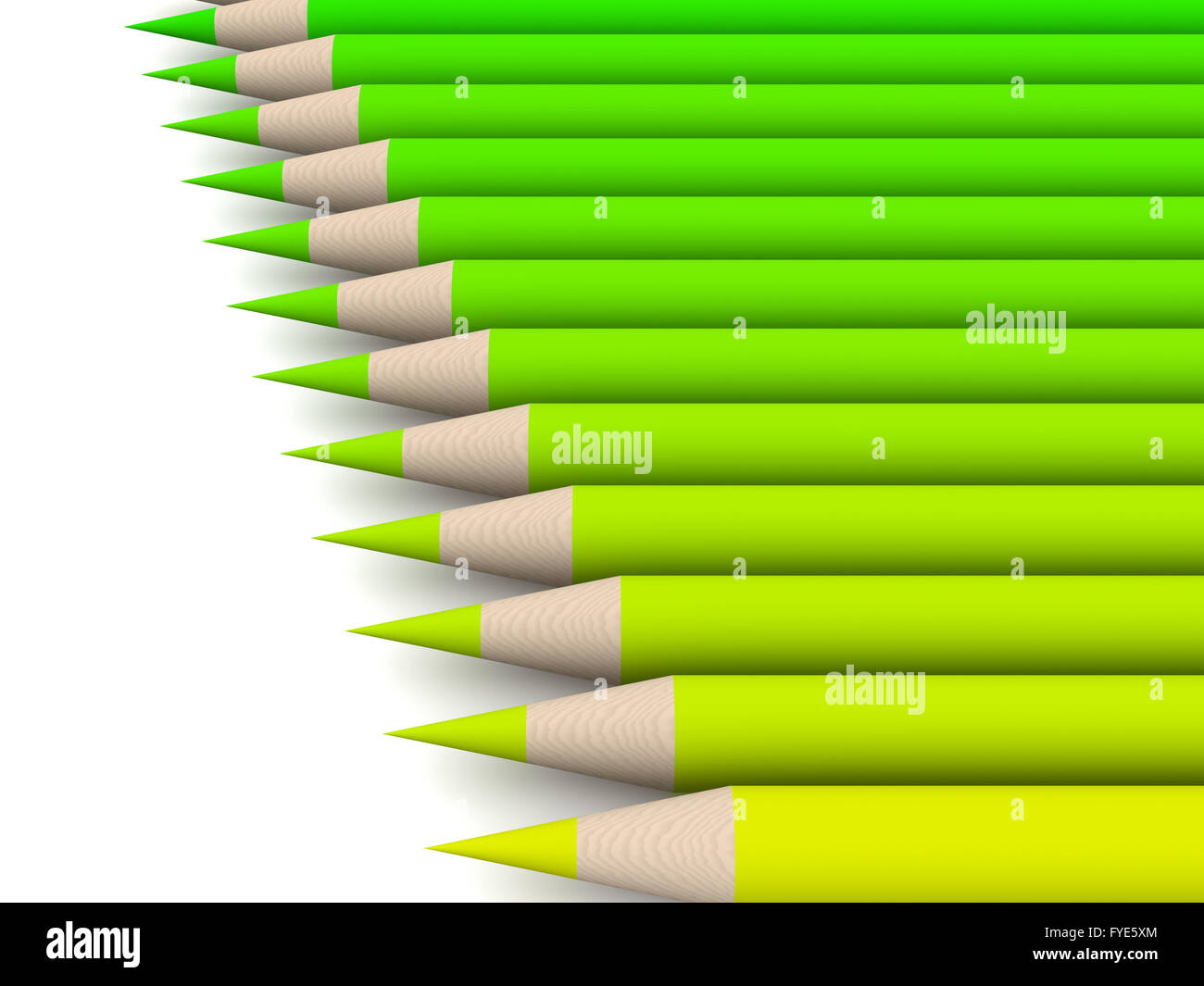 Crayon Color Spectrum - green Stock Photo - Alamy