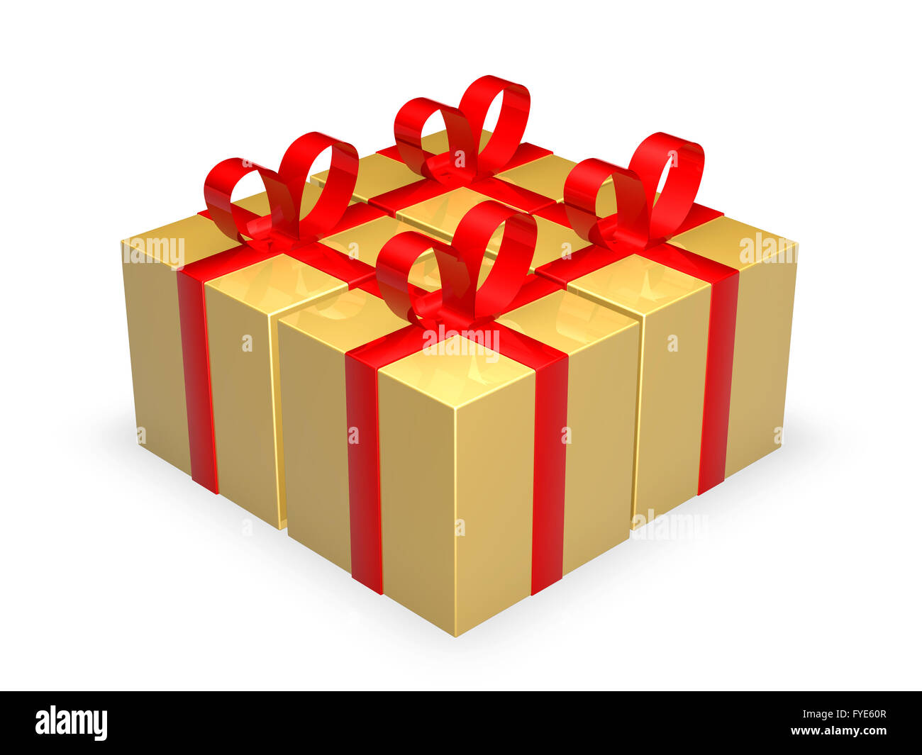 Four Gift Boxes Stock Photo - Alamy