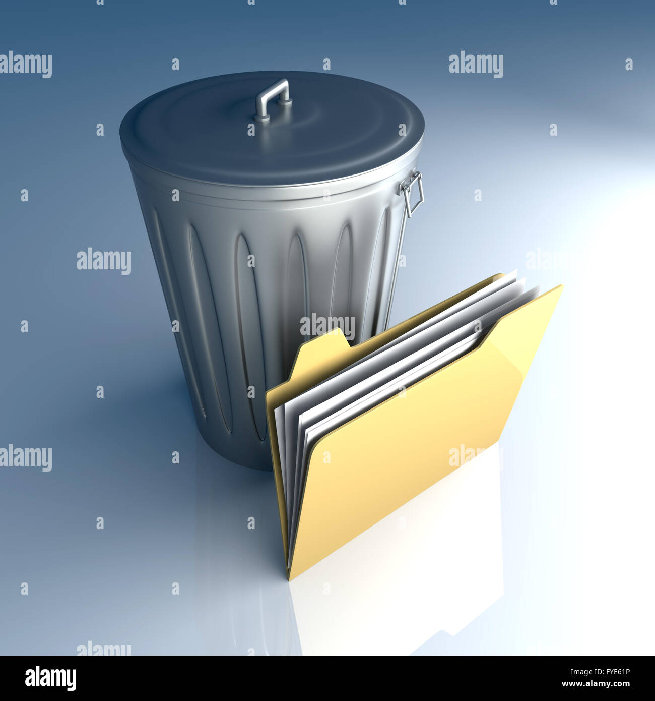 Folder trash bin 3d illustration hi-res stock photography and images ...