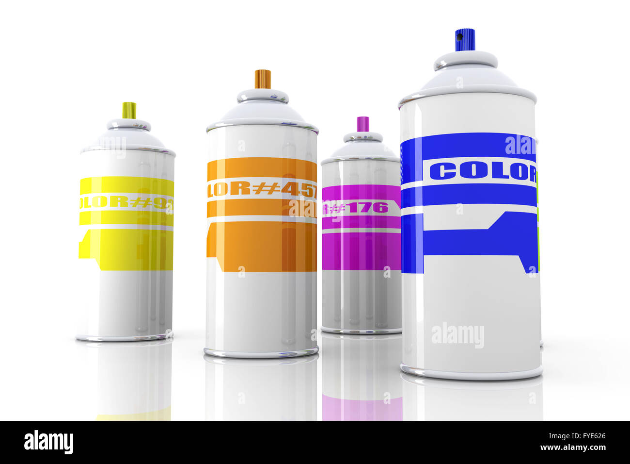 3d render spray cans hi-res stock photography and images - Alamy