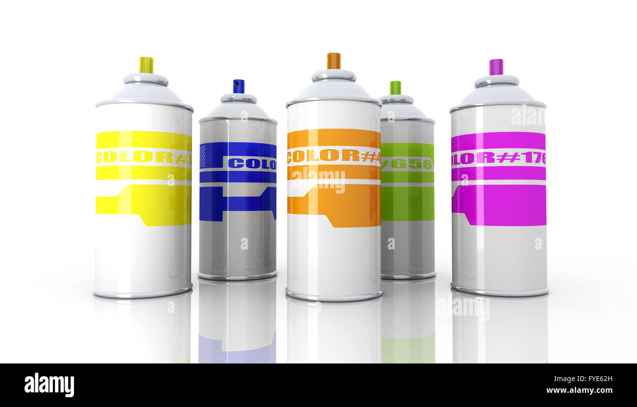 Color Aerosol Cans Stock Photo - Alamy