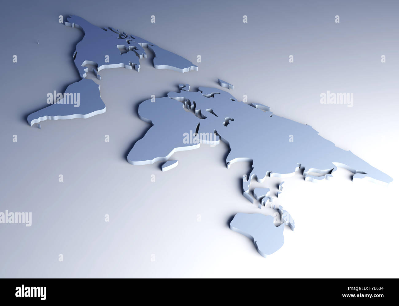 3D World map Stock Photo - Alamy