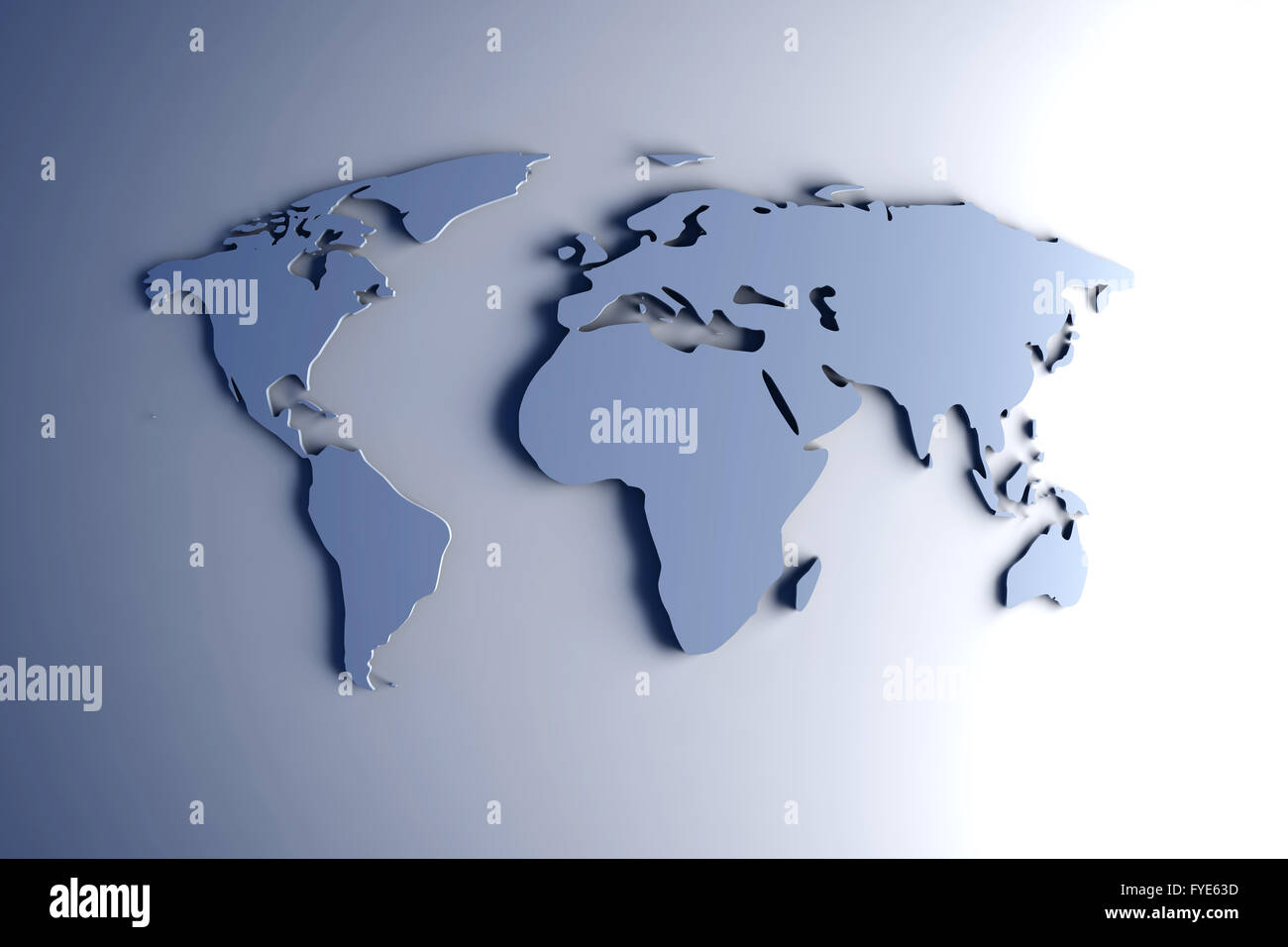 3D World map Stock Photo - Alamy