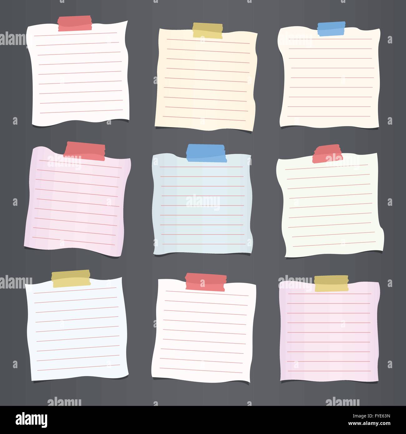 Notebook paper crumpled ripped Stock Vector Images - Alamy