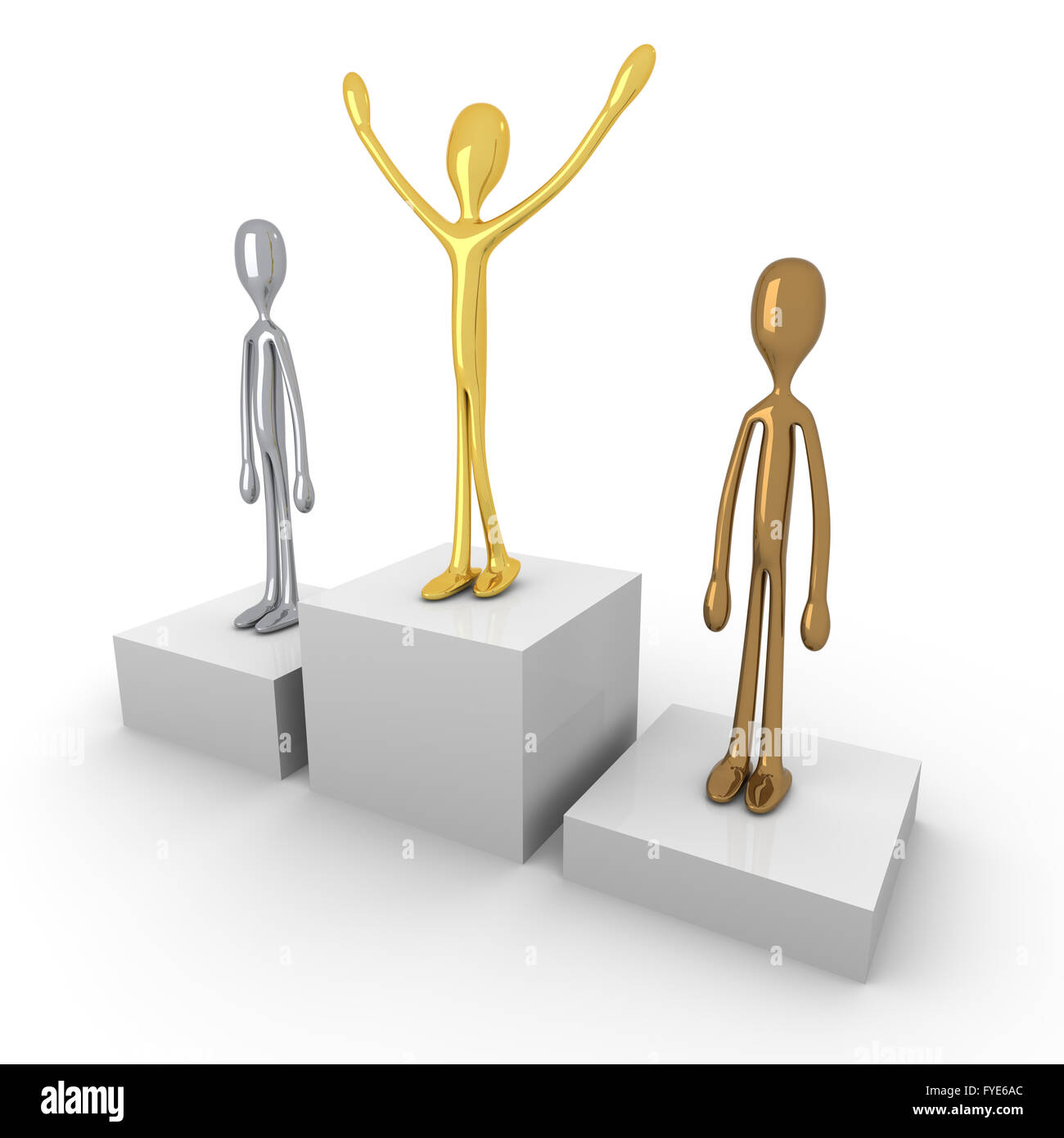 Podium first place team Cut Out Stock Images & Pictures - Alamy
