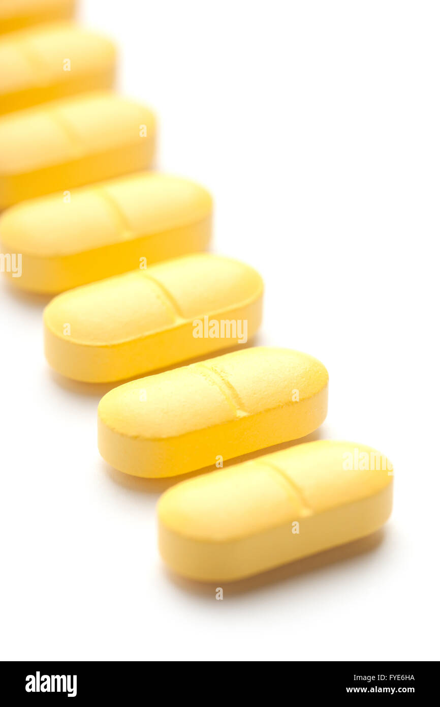 Medicinal pills piled up a bunch of closeup Stock Photo - Alamy