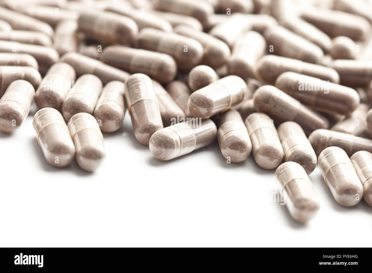 Medicinal pills piled up a bunch of closeup Stock Photo - Alamy
