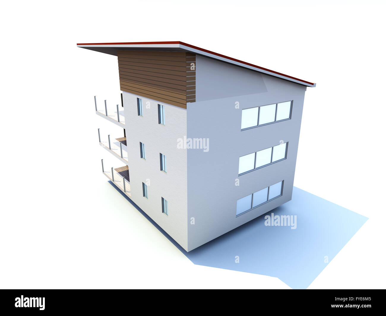 Terrace modern residential building Cut Out Stock Images & Pictures - Alamy