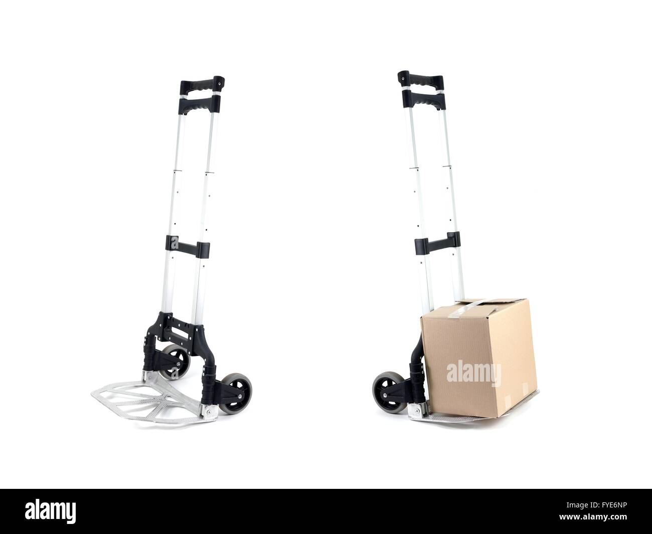 A removal trolley isolated against a white background Stock Photo - Alamy