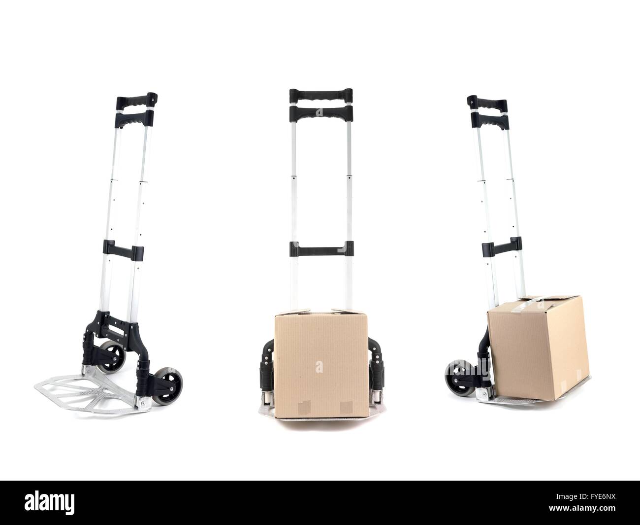 A removal trolley isolated against a white background Stock Photo - Alamy