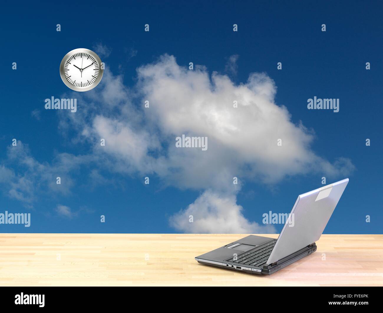 A workplace scene isolated against a white background Stock Photo - Alamy