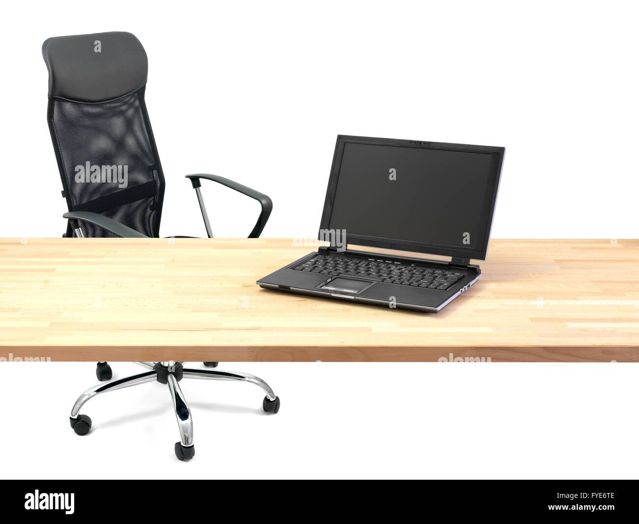 A workplace scene isolated against a white background Stock Photo - Alamy