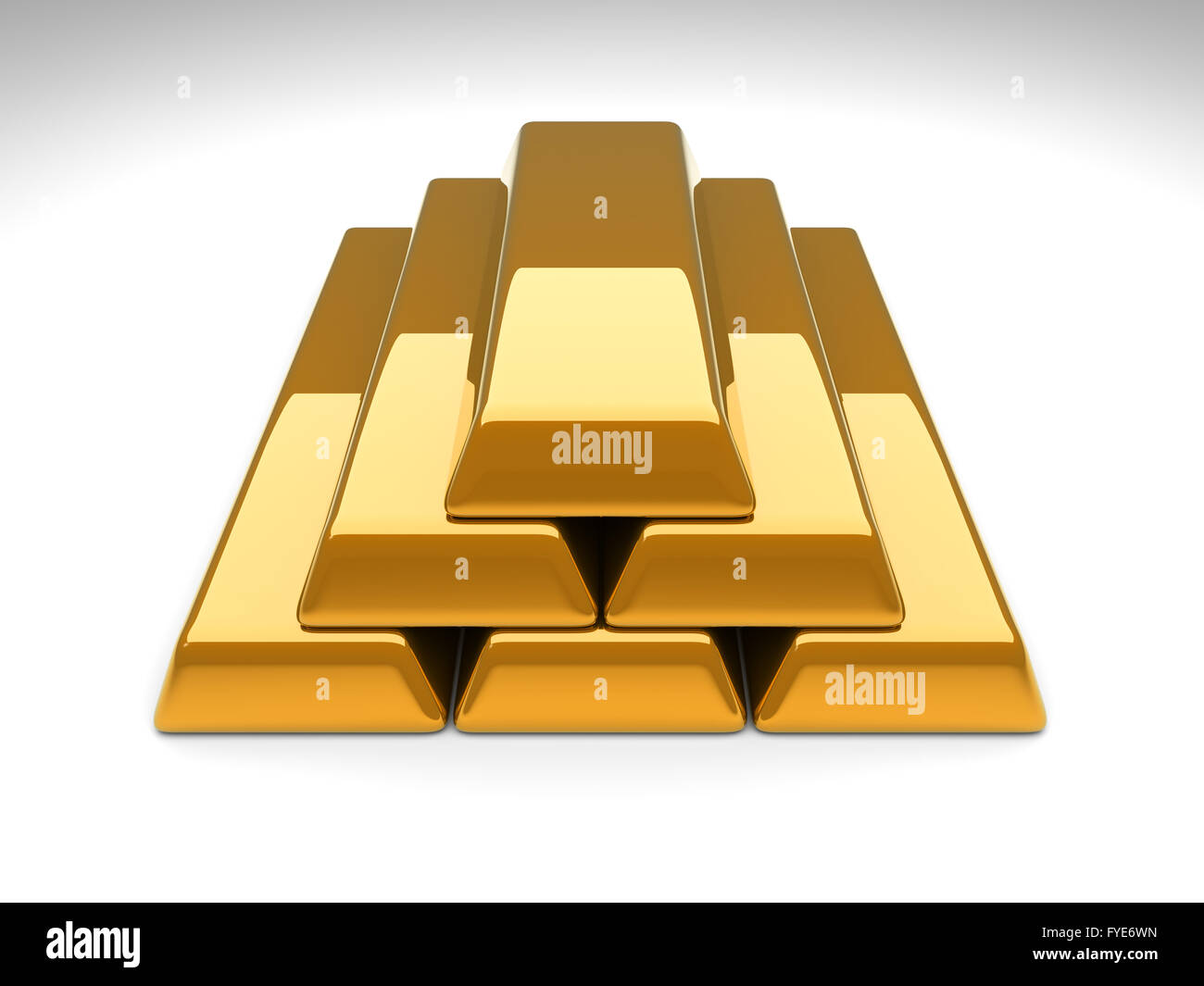 Gold Bar Pyramid Stock Photo - Alamy