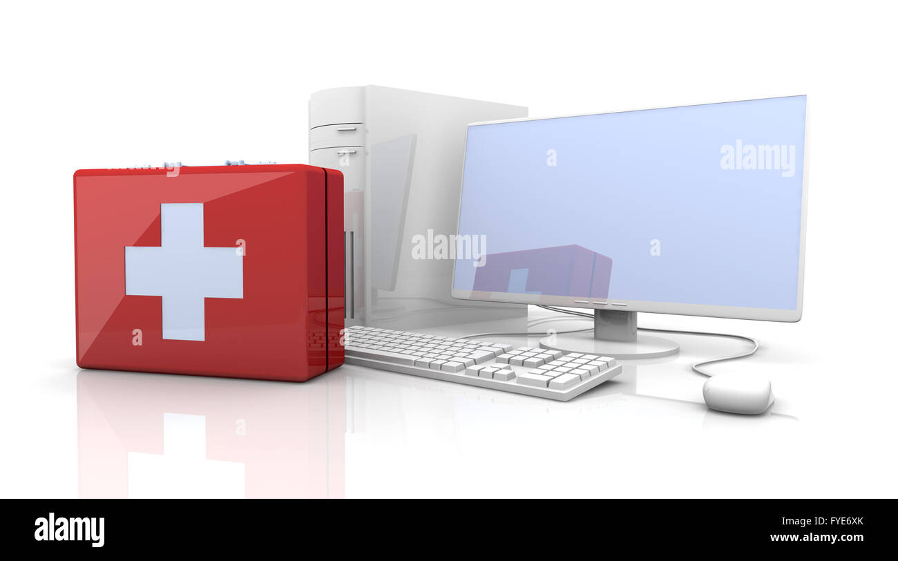 Computer First aid Stock Photo - Alamy
