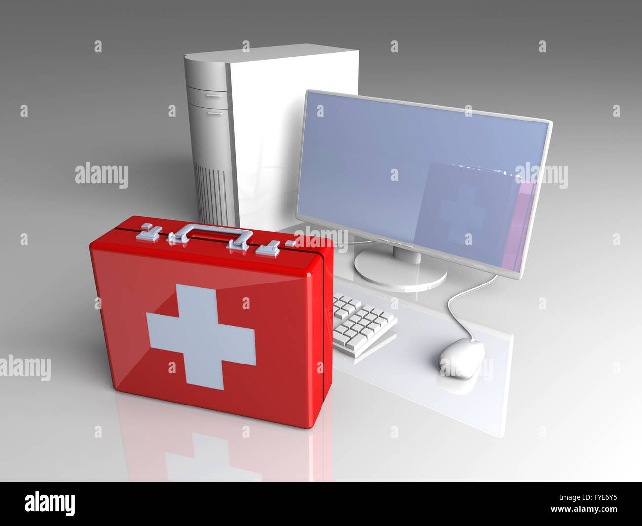 Computer First aid Stock Photo - Alamy