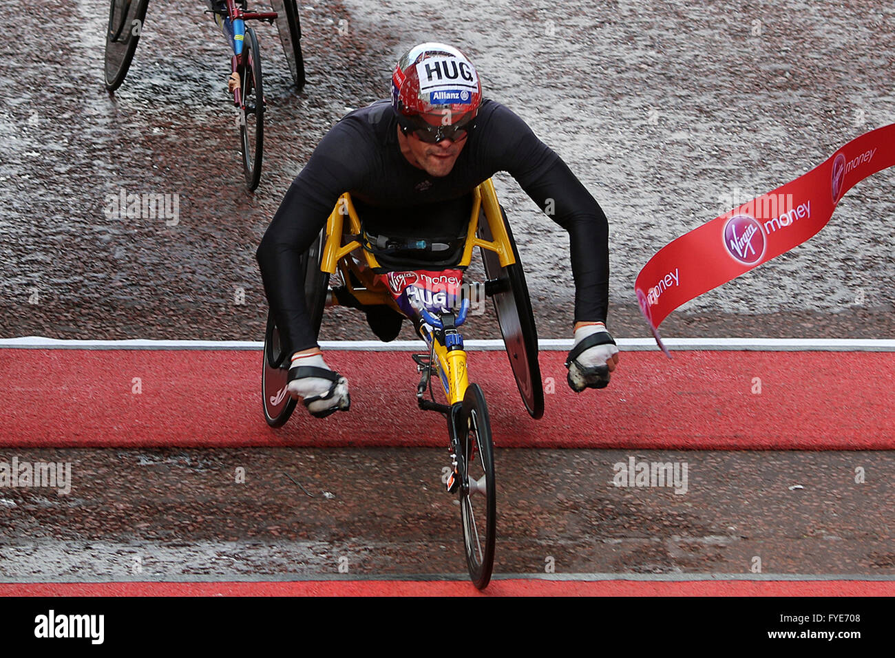 Marcel Hug of Switzerland wins the 2016 Virgin London Marathon IPC ...