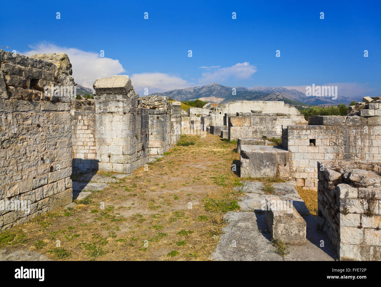Ruins of the ancient amphitheater at Split, Croatia Stock Photo - Alamy