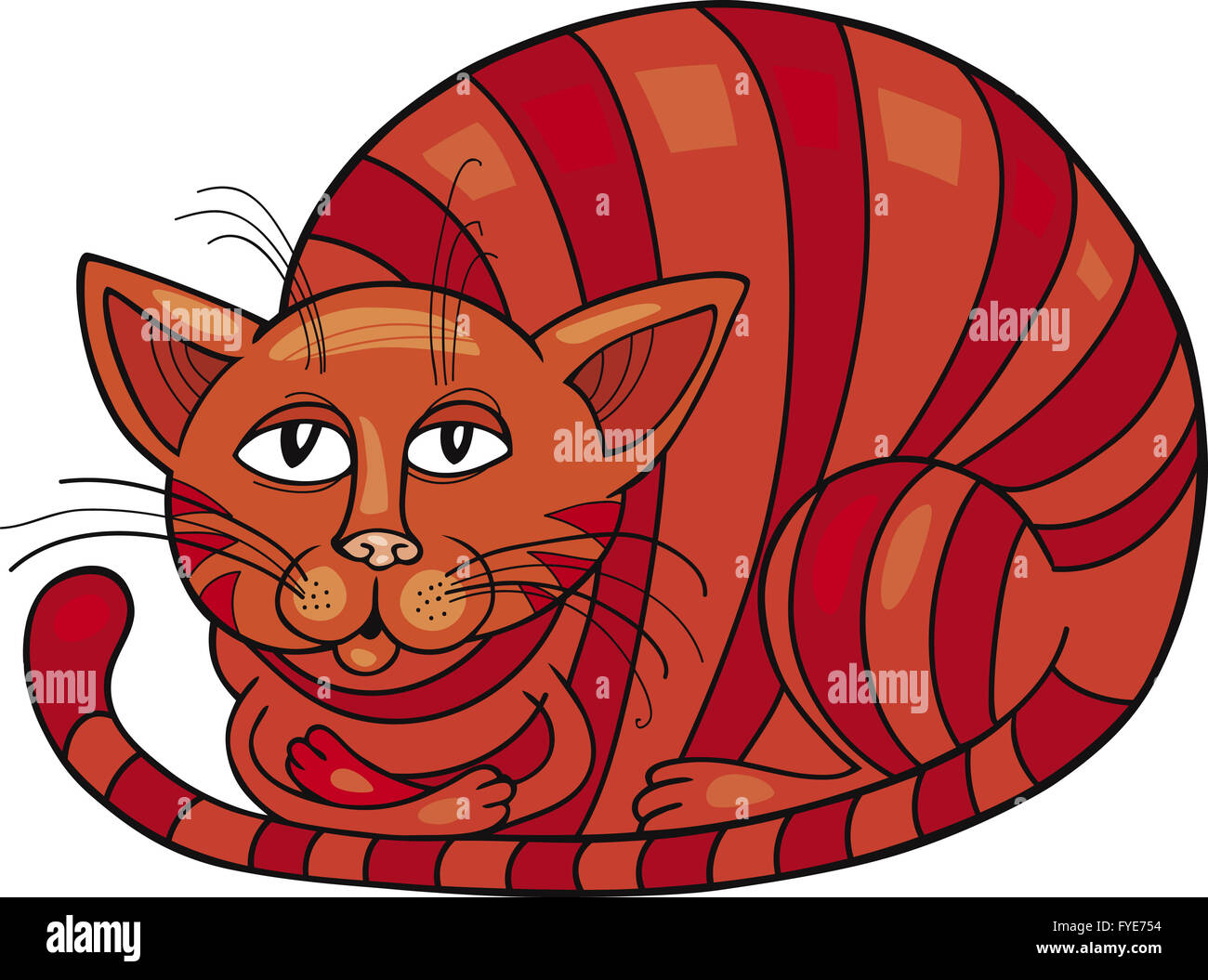 Tabby fat cat cartoon hi-res stock photography and images - Alamy
