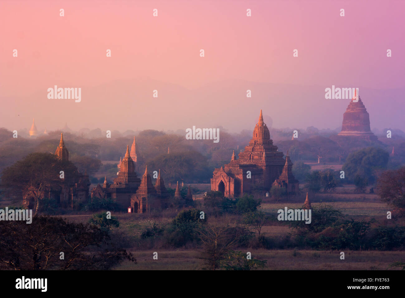 Temples in Bagan, Land of Pagoda, Myanmar Stock Photo - Alamy
