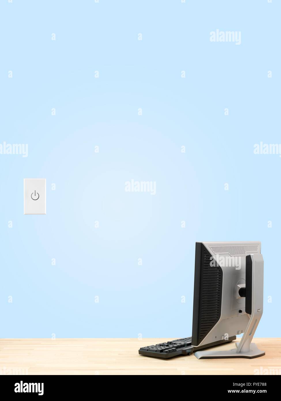 A workplace scene isolated against a white background Stock Photo - Alamy